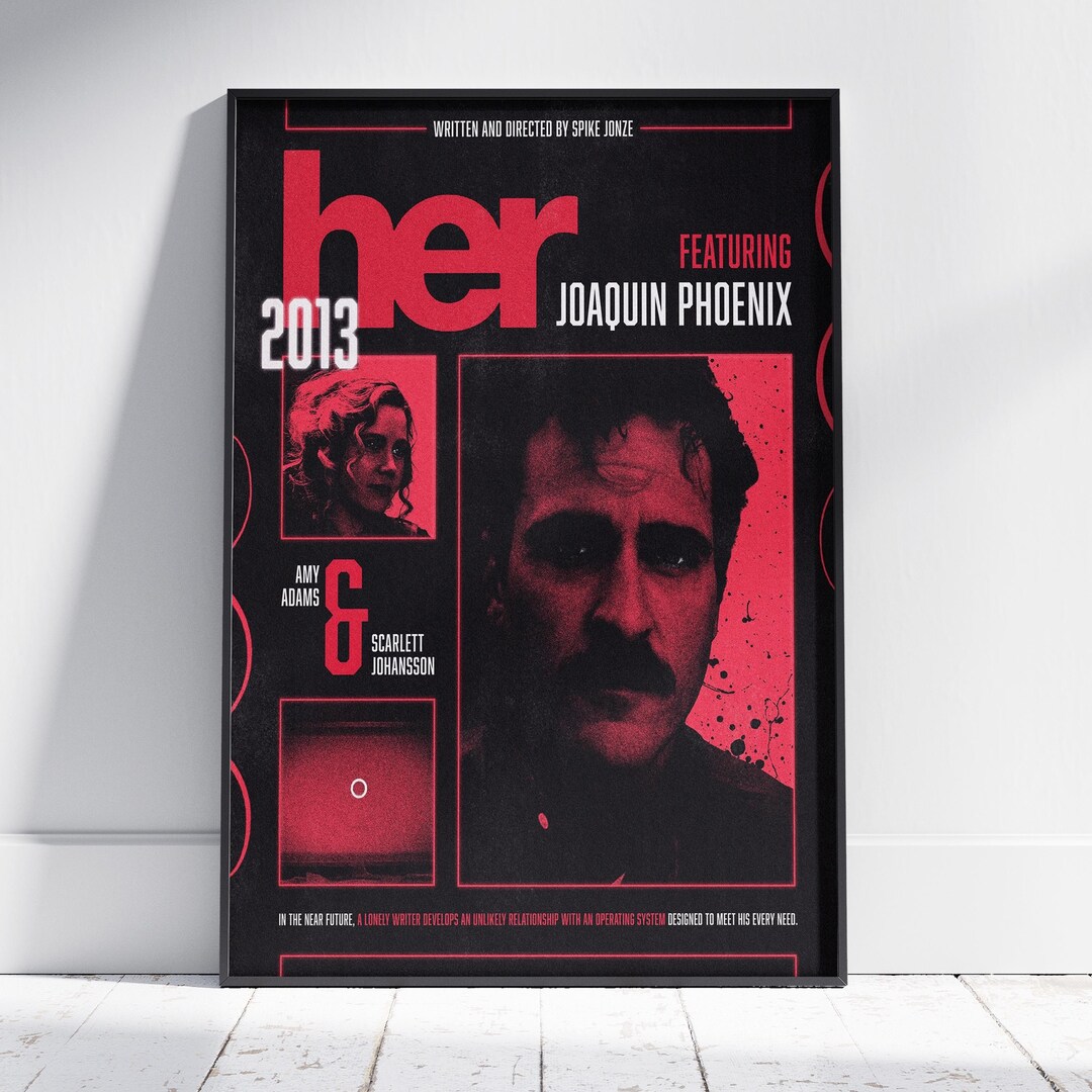 Her Poster | Theodore Wall Art | Unframed Canvas Print | Gift Movie ...