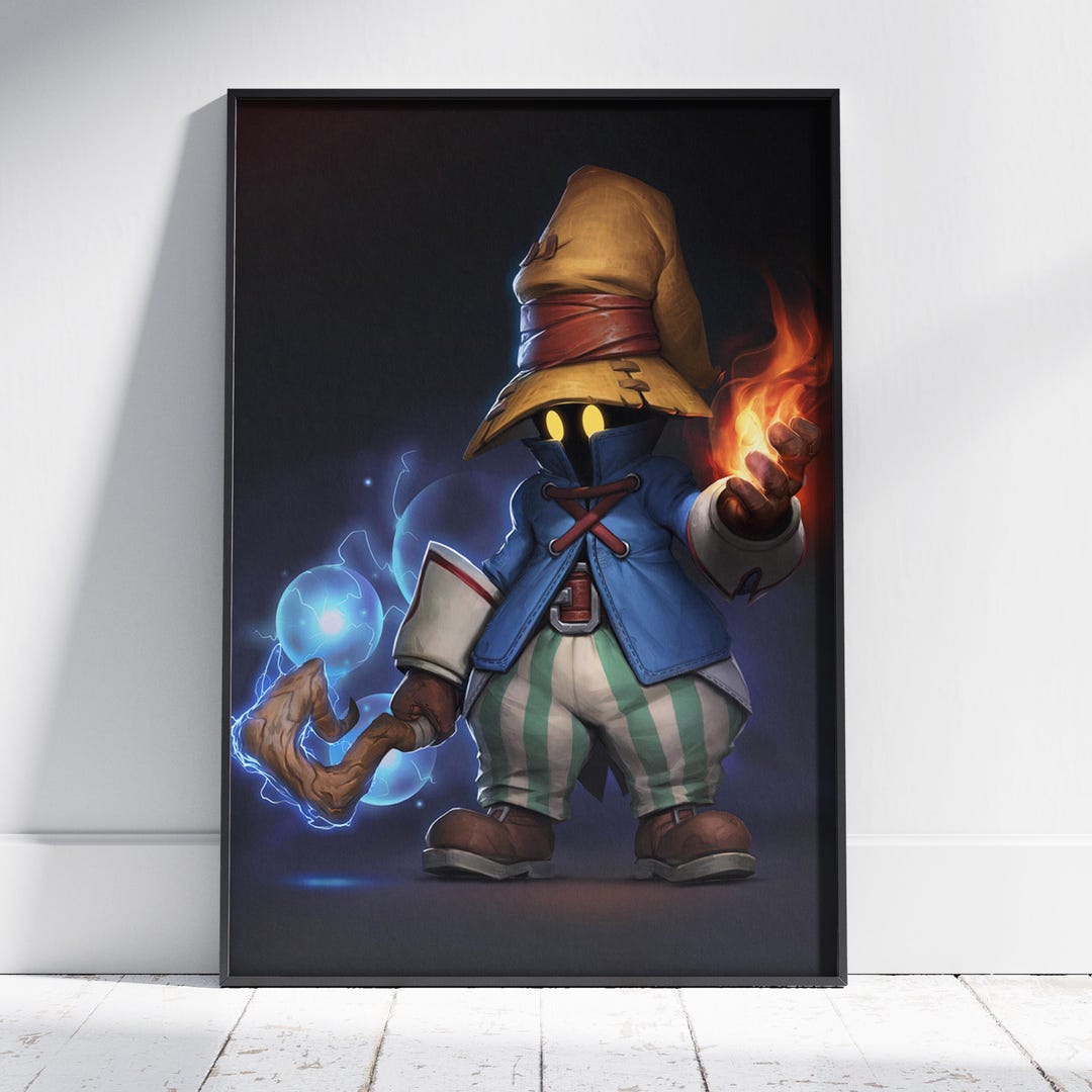 Black Mage Poster | Final Fantasy Wall Art | Unframed Canvas Print ...