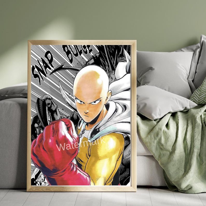 One Punch Man Poster – Saitama Manga Art Print (digital Download) - Etsy