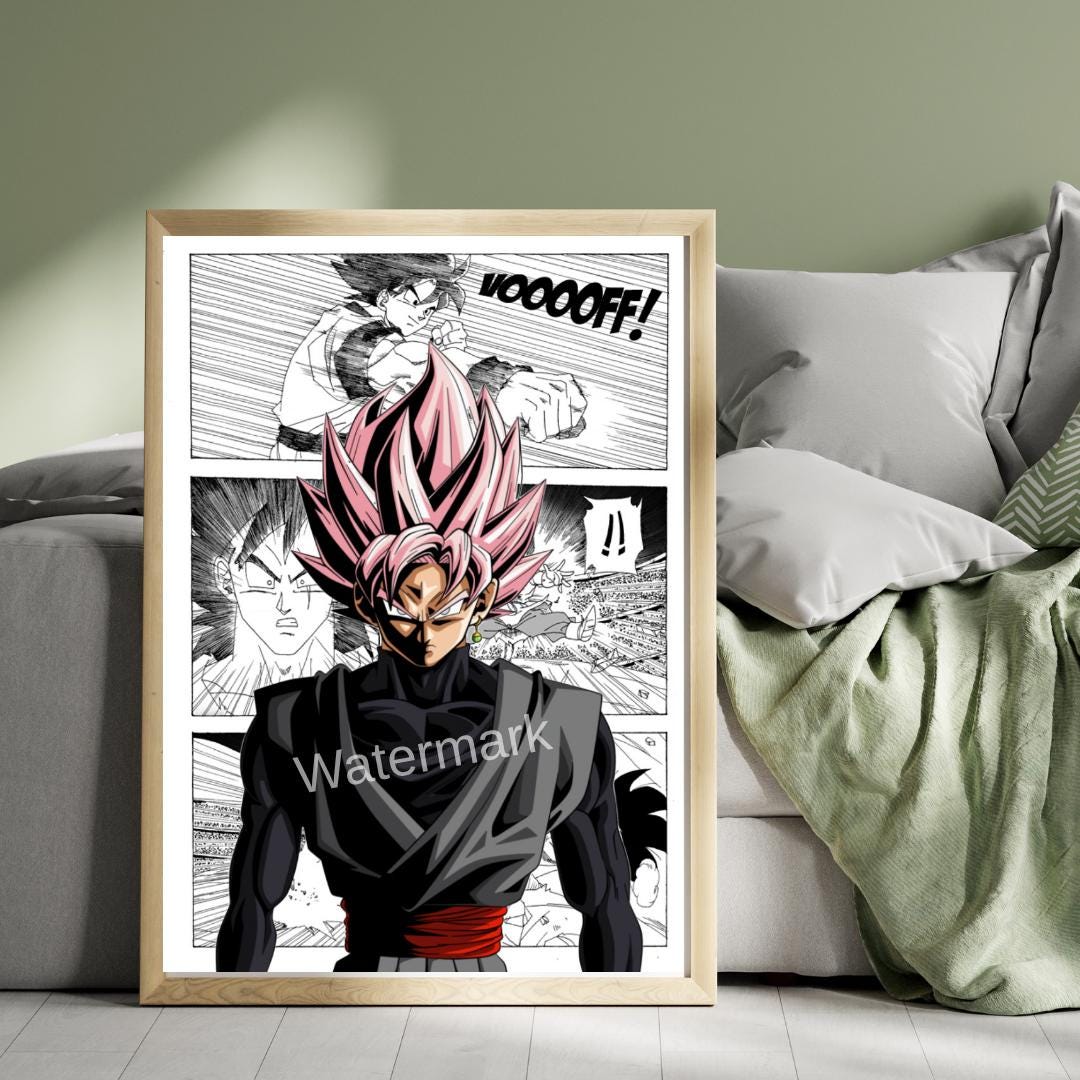 Anime Manga Poster - Dragon Ball - Goku Black - Digital Download ...