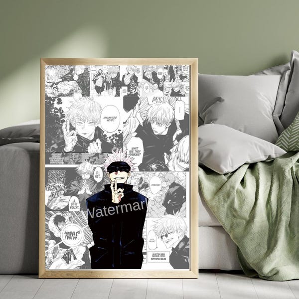 Gojo Satoru Manga Panels - Etsy