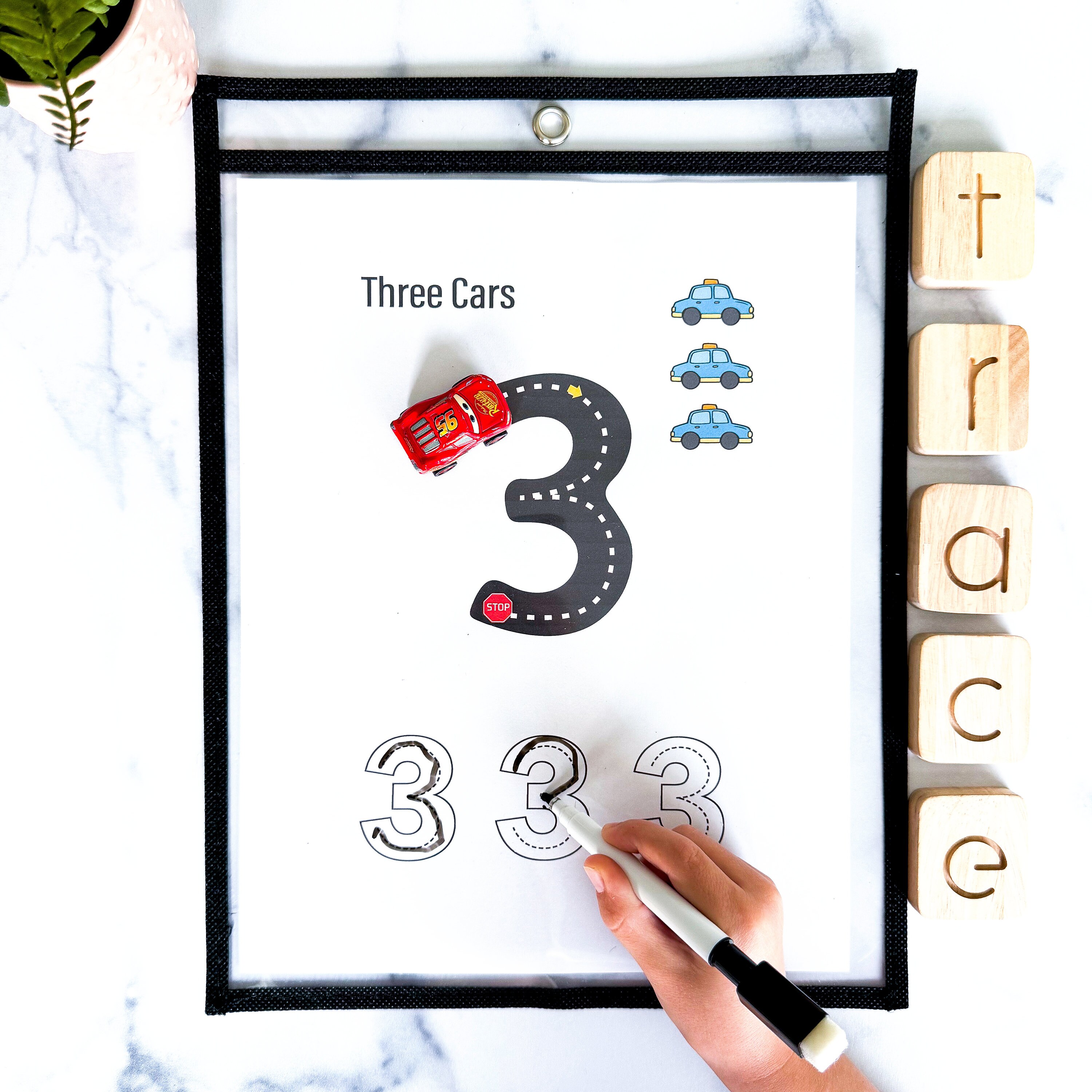 Alphabet & Numbers Road Trace Letters Tracing Mat Road Numbers ...