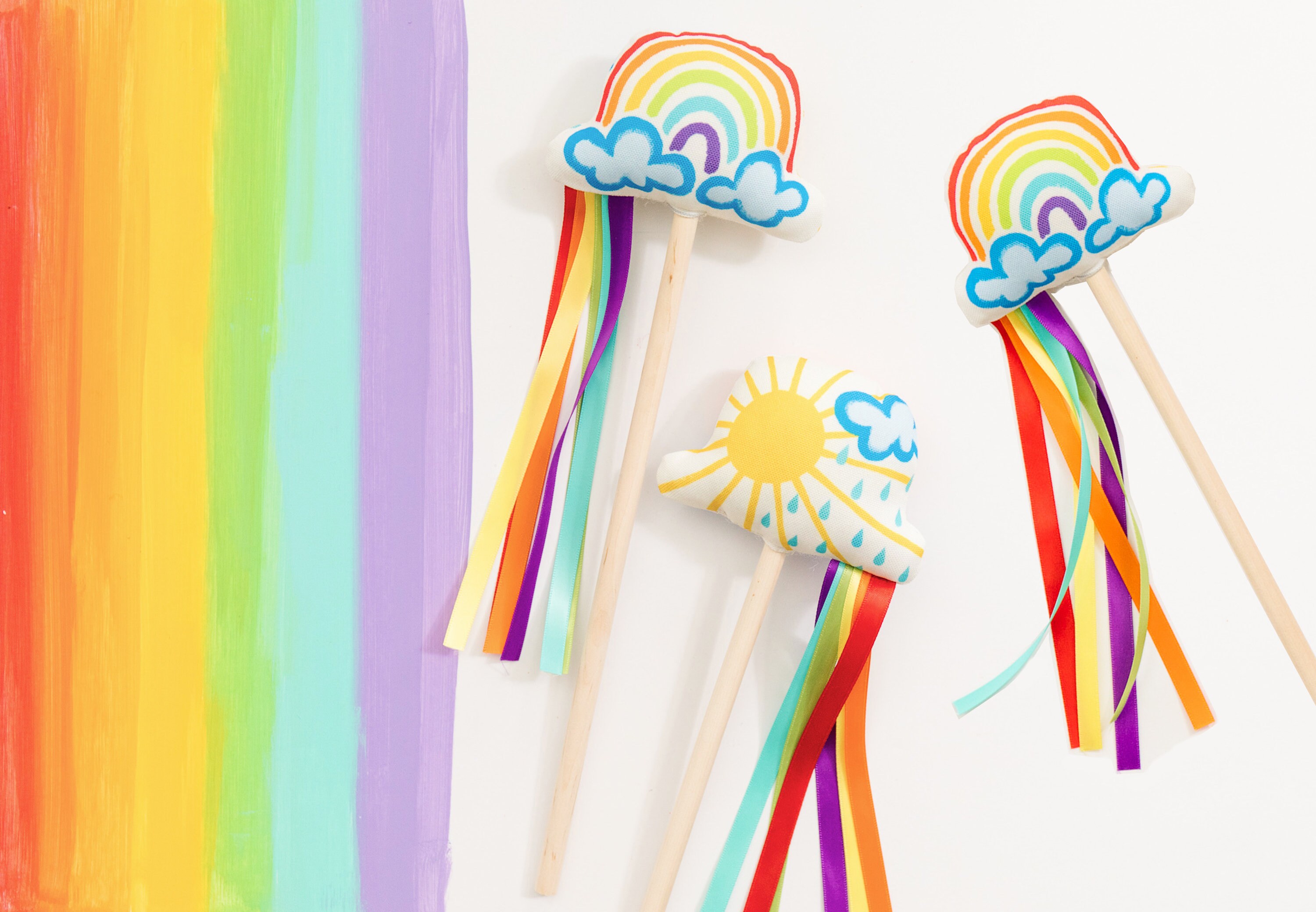 Set of 3 Rainbow Wands Rainbow Birthday Party Rainbow Party | Etsy