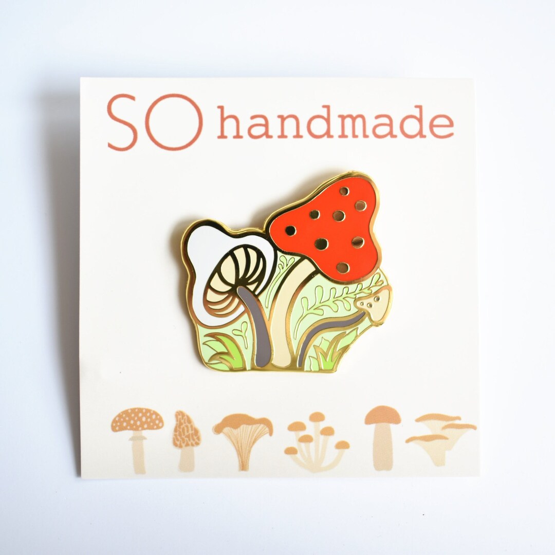 Mushroom Pin Mushroom Gift for Mushroom Lover Enamel Pin Mushroom Cute ...