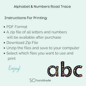 Preschool Tracing Page Alphabet Tracing Road-themed Alphabet Preschool ...
