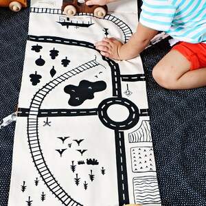 Large Train Play Mat Organic Play Mat Road Play Mat Travel Train ...