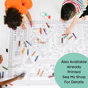 Printable Road Map Train Track Coloring Construction Zone Coloring ...