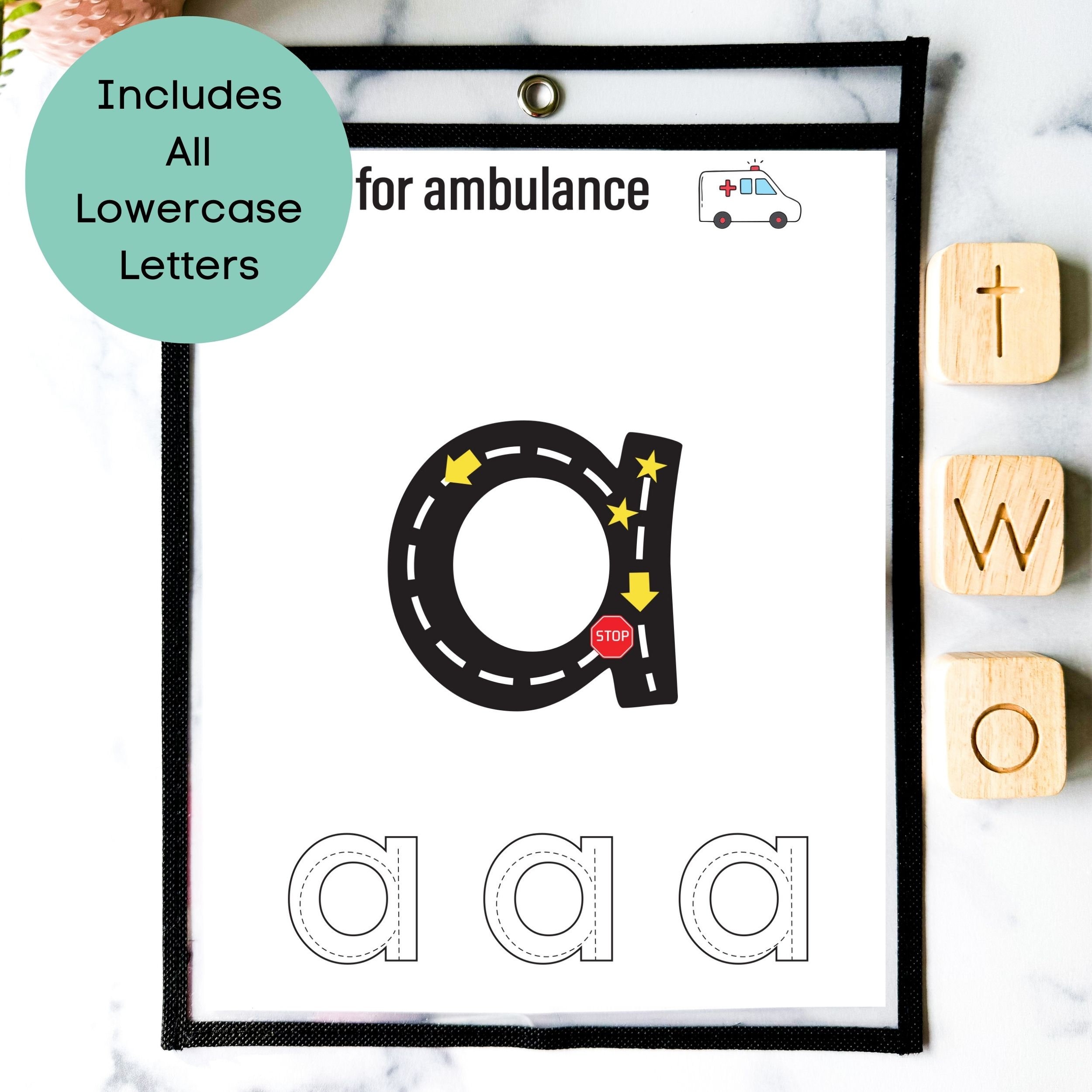 Alphabet & Numbers Road Trace Letters Tracing Mat Road Numbers ...