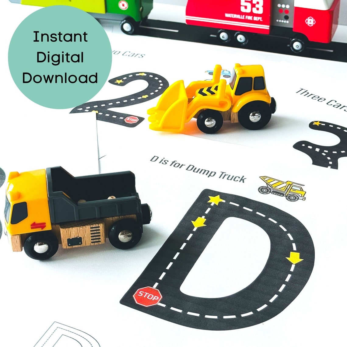 Preschool Tracing Page Alphabet Tracing Road-themed Alphabet Preschool ...