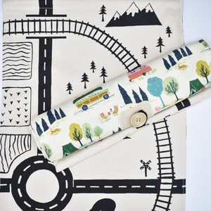Large Train Play Mat Organic Play Mat Road Play Mat Travel Train ...