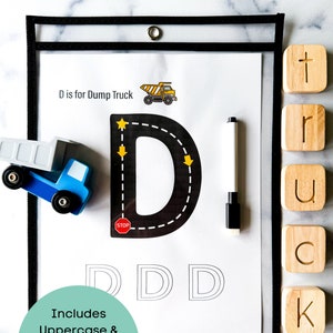 Preschool Tracing Page Alphabet Tracing Road-themed Alphabet Preschool ...