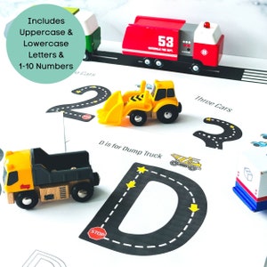 Preschool Tracing Page Alphabet Tracing Road-themed Alphabet Preschool ...