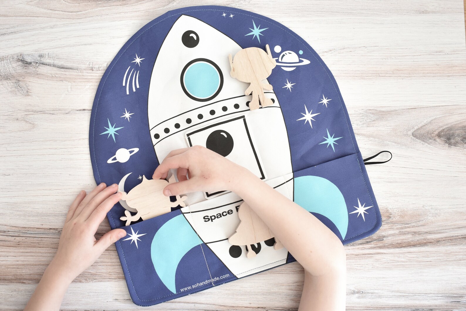Space Rocket Playmat Outer Space Toy Wooden Space Toy - Etsy