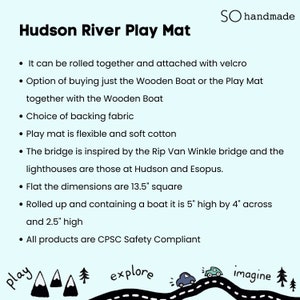 Organic Play Mat Hudson River Travel Play Mat Imaginative Play Toddler ...
