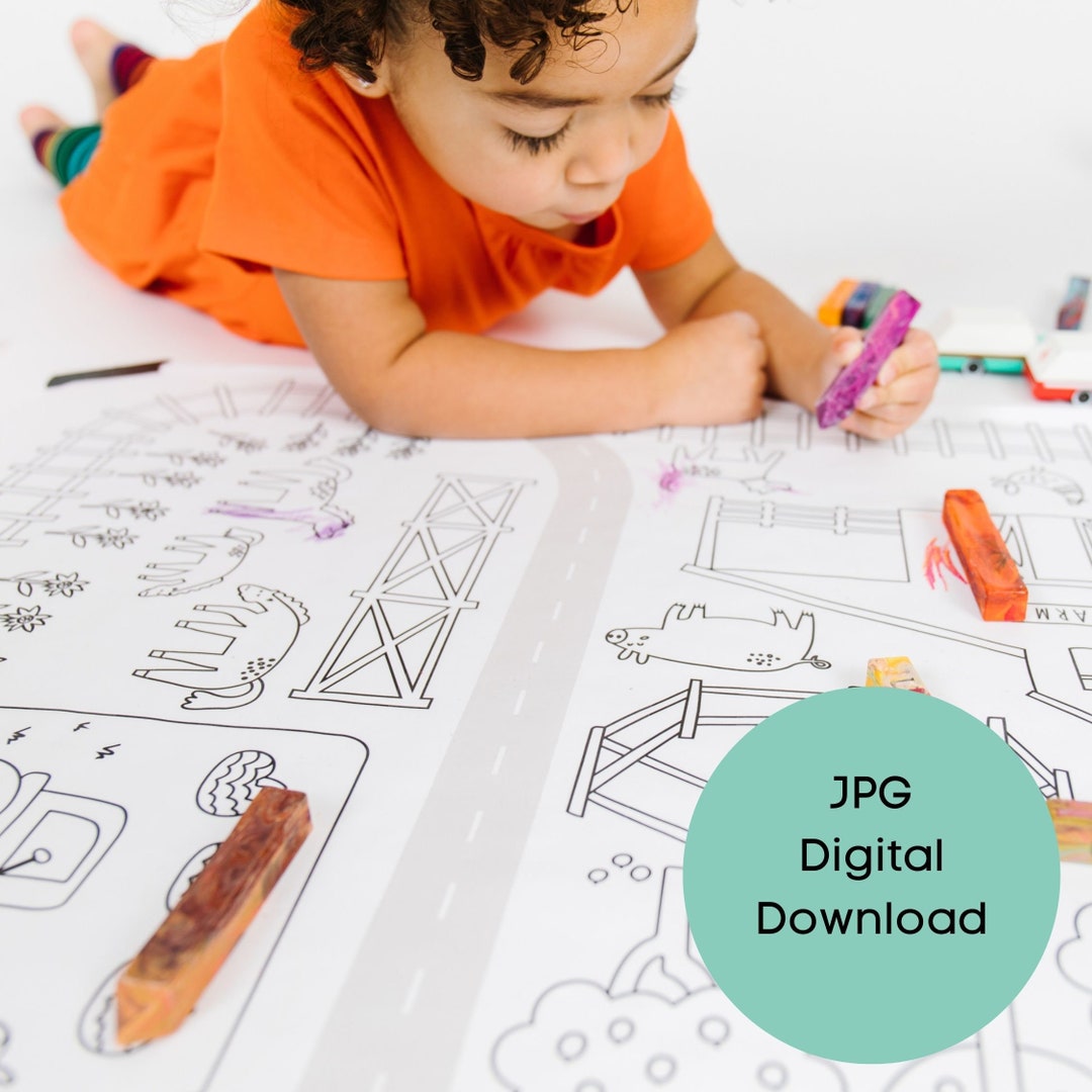 Printable Road Map Train Track Coloring Construction Zone Coloring ...