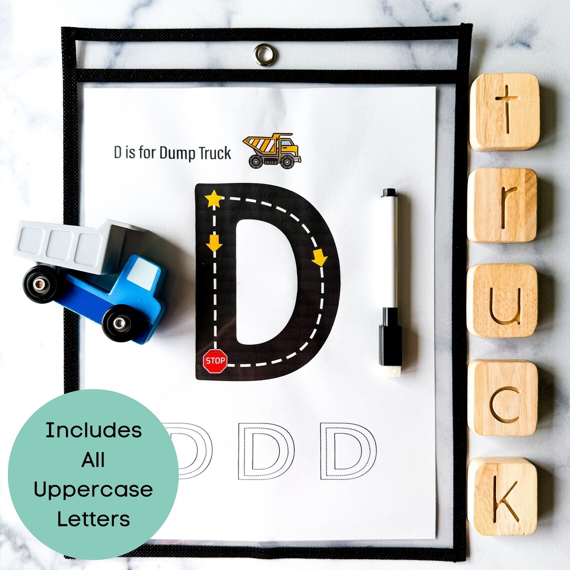 Alphabet & Numbers Road Trace Letters Tracing Mat Road Numbers ...