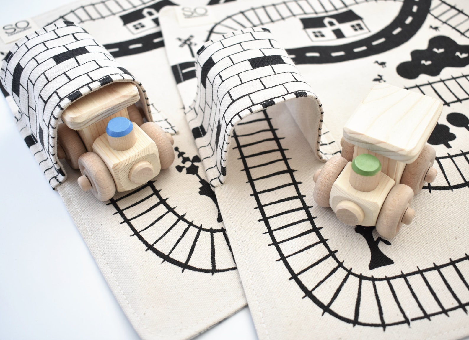 Set of 2 Organic Train Playmats Gifts for Boys Christmas - Etsy