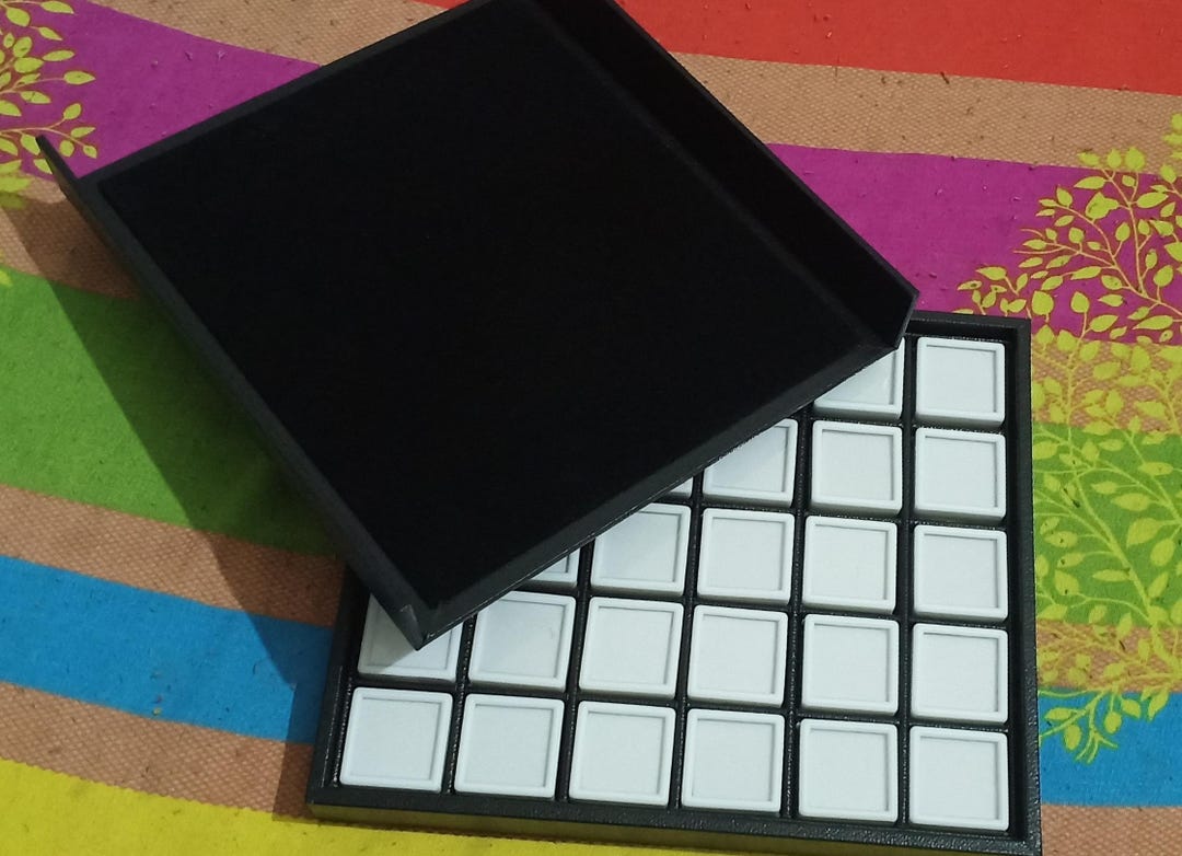 GEMS Diamond Display Storage White Plastic Boxes With Lid Tray 3x3, 4x4 ...