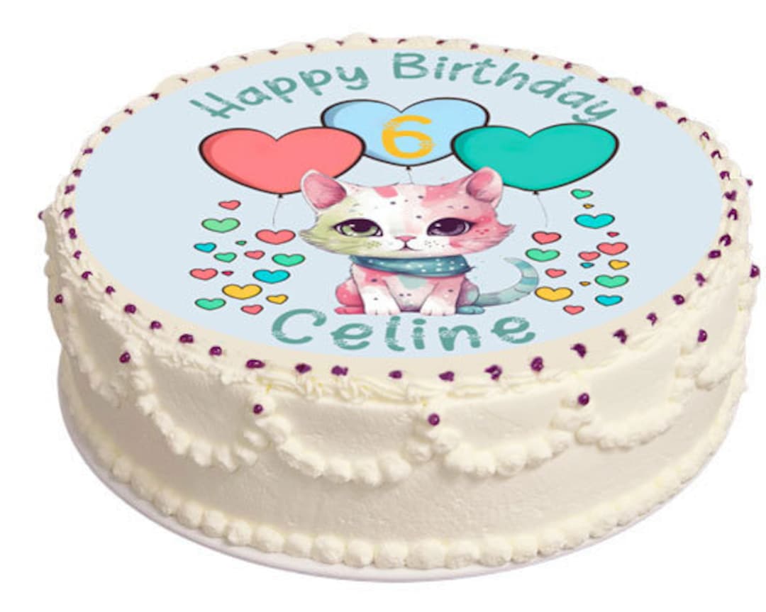 Tortenaufleger, Topper, Katze - Etsy