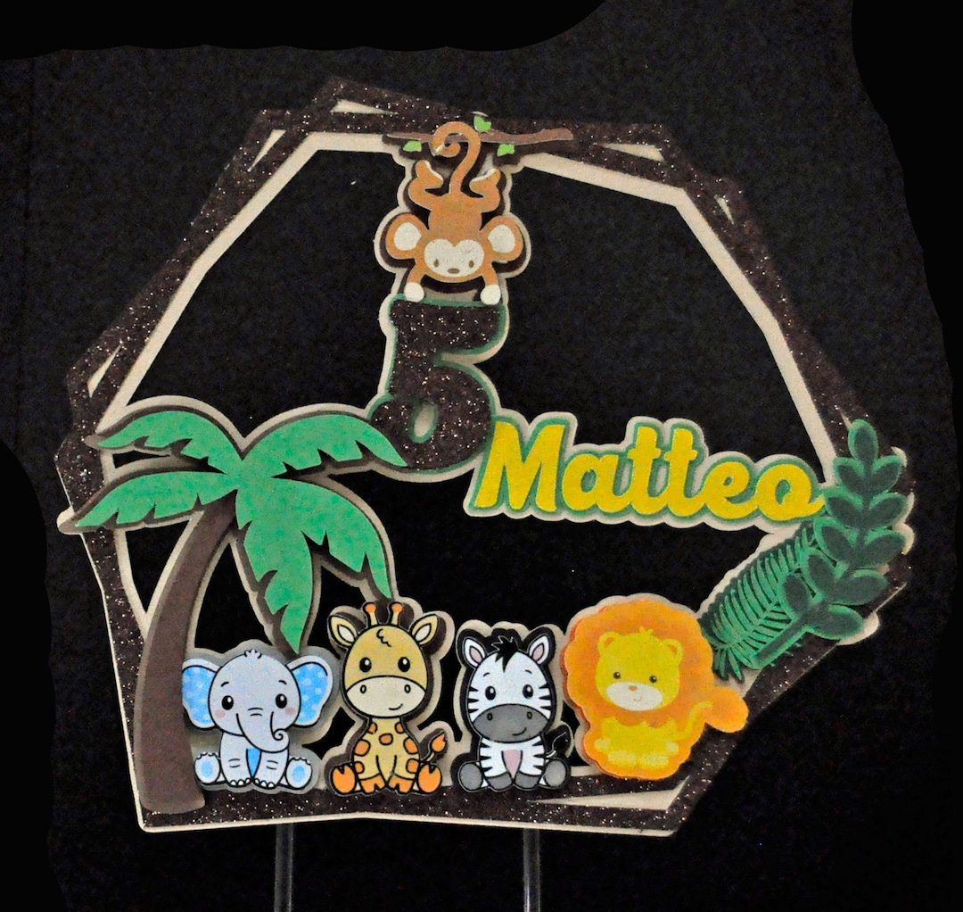 Cake Topper Zoo 3D - Etsy