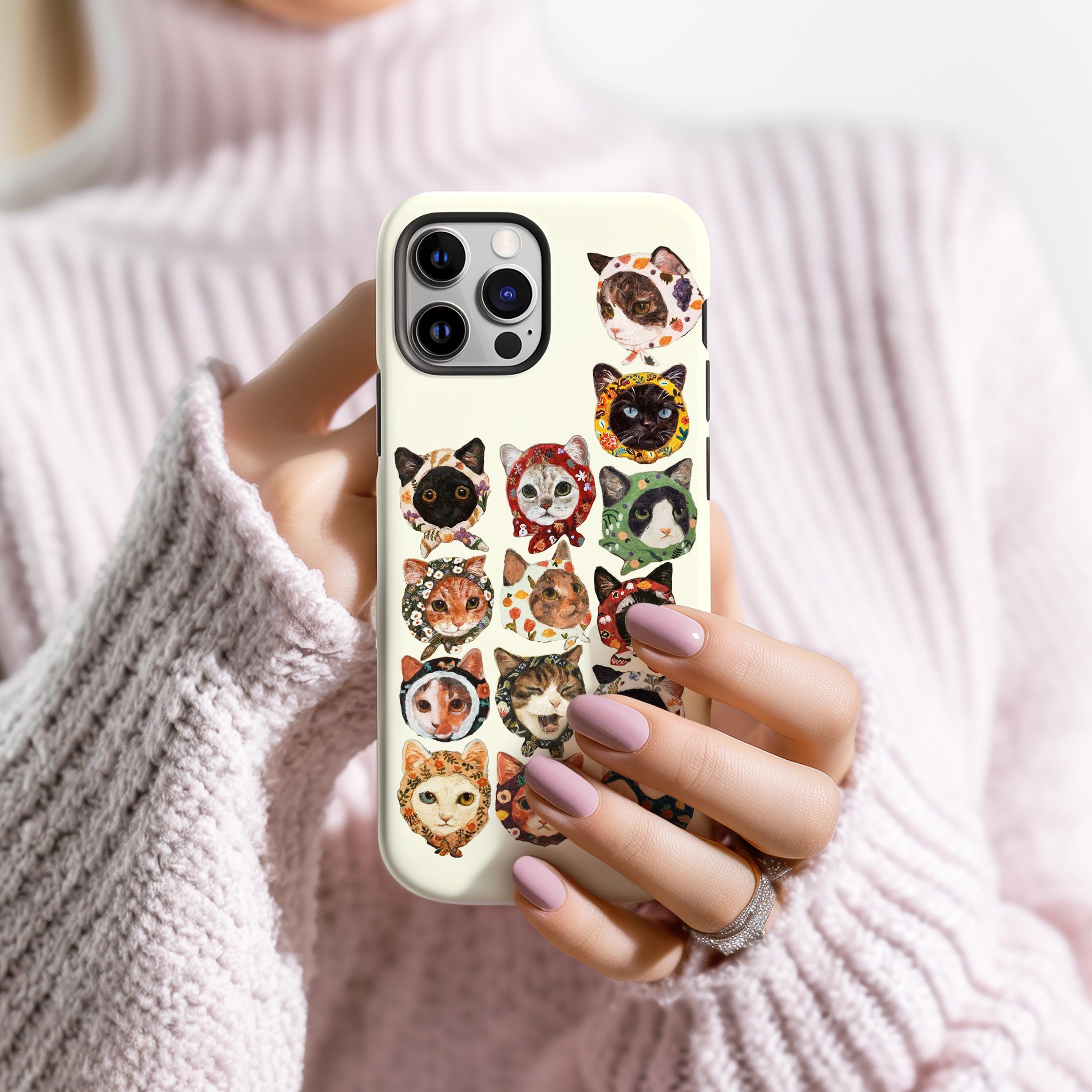 Lovely Kitten Phone Case, Vintage Cats Collage Phone Case, Cute Kittens ...