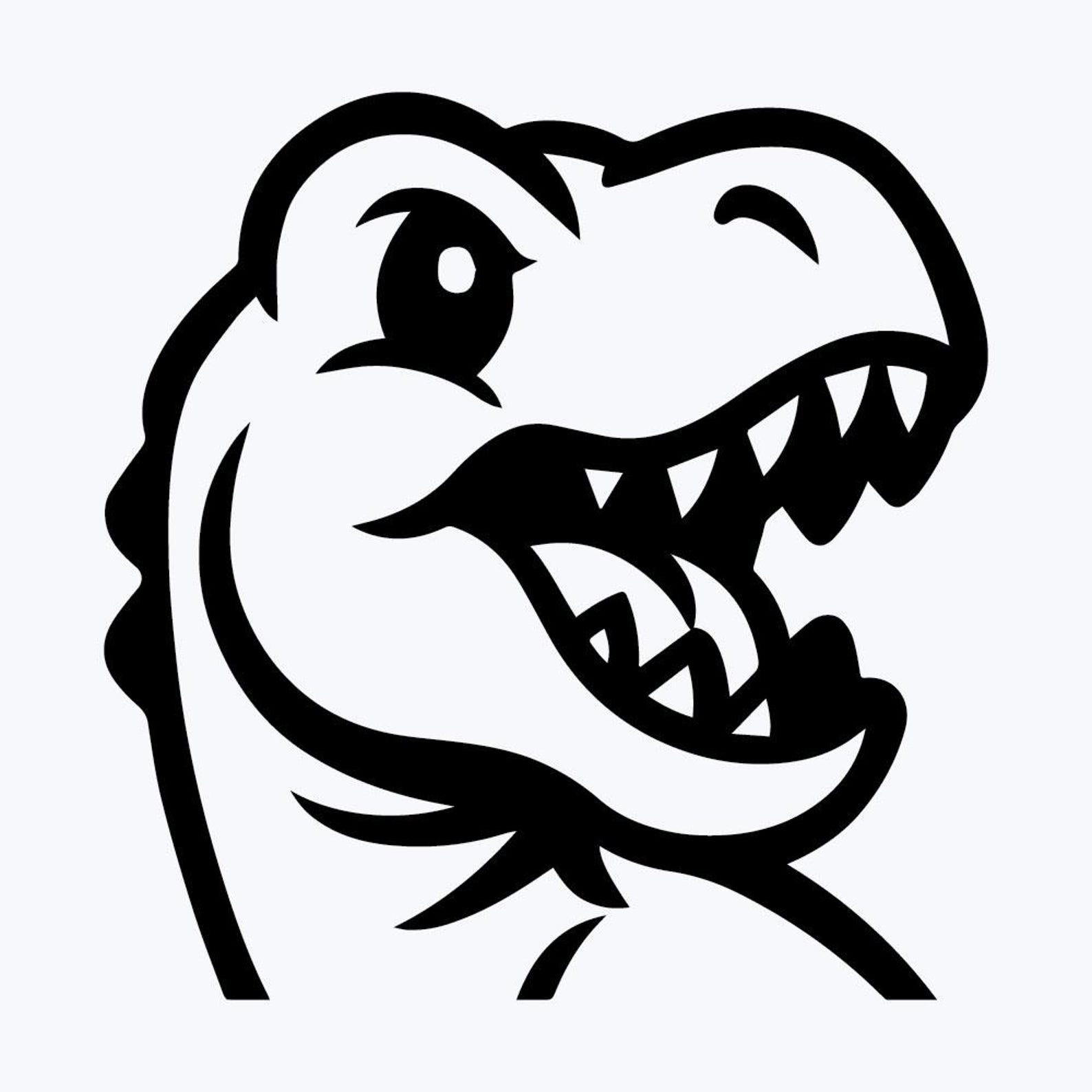 T-rex Head SVG – Bold Dino Line Art, Cricut Cut File (digital Download ...