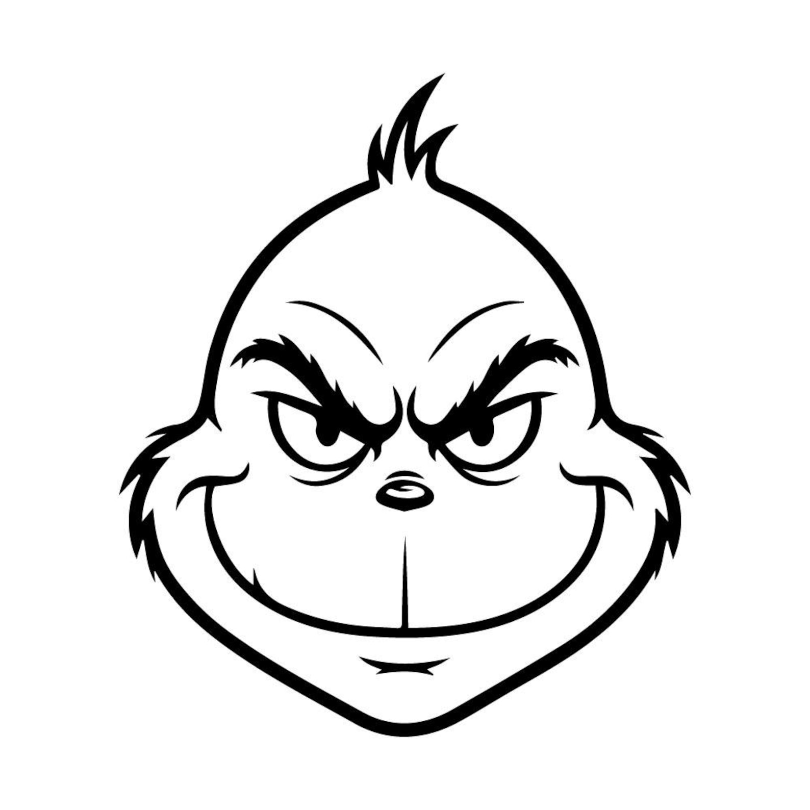 Grinch Face Cut File, Layered Christmas Clipart (digital Download) - Etsy