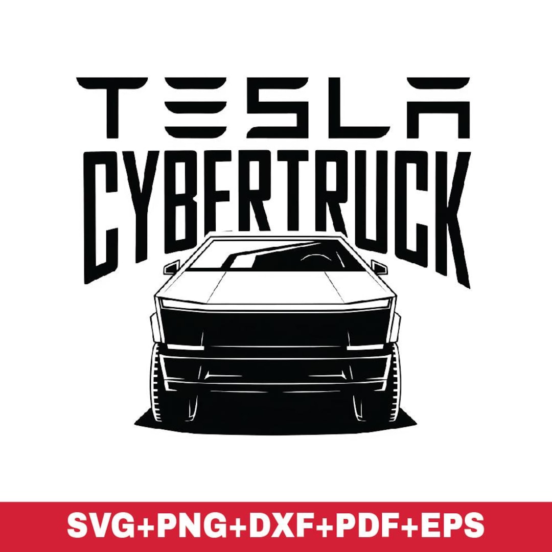 Tesla Cybertruck SVG, Vector for Cricut, Futuristic Pickup Truck, T ...