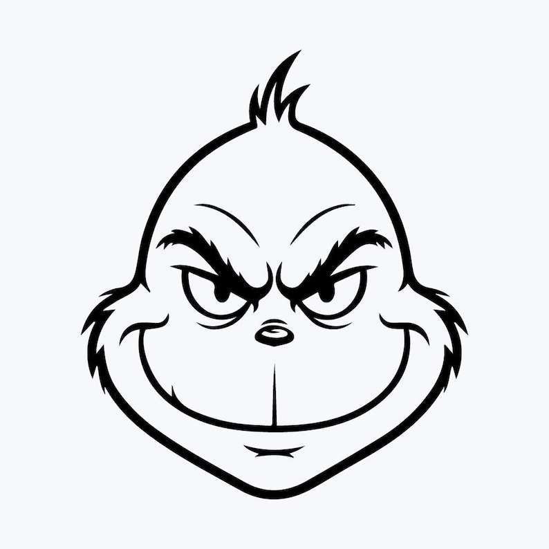 Grinch Face Cut File, Layered Christmas Clipart (digital Download) - Etsy
