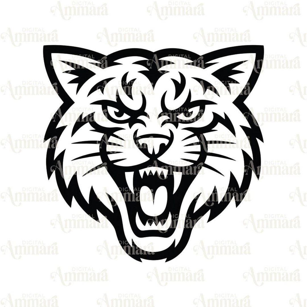Wildcat Head Logo, Mascot Cut File (svg, Png, Pdf, Eps, Dxf) - Etsy