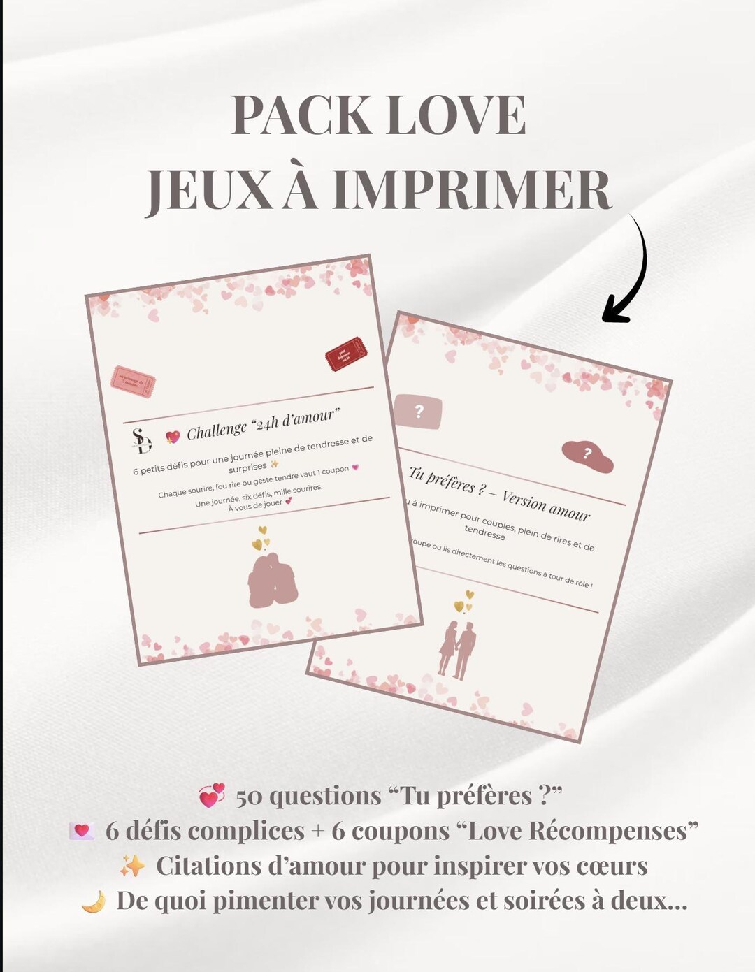 Couple Pack – Love at Play | Printable Romantic Games | 50 Questions ...