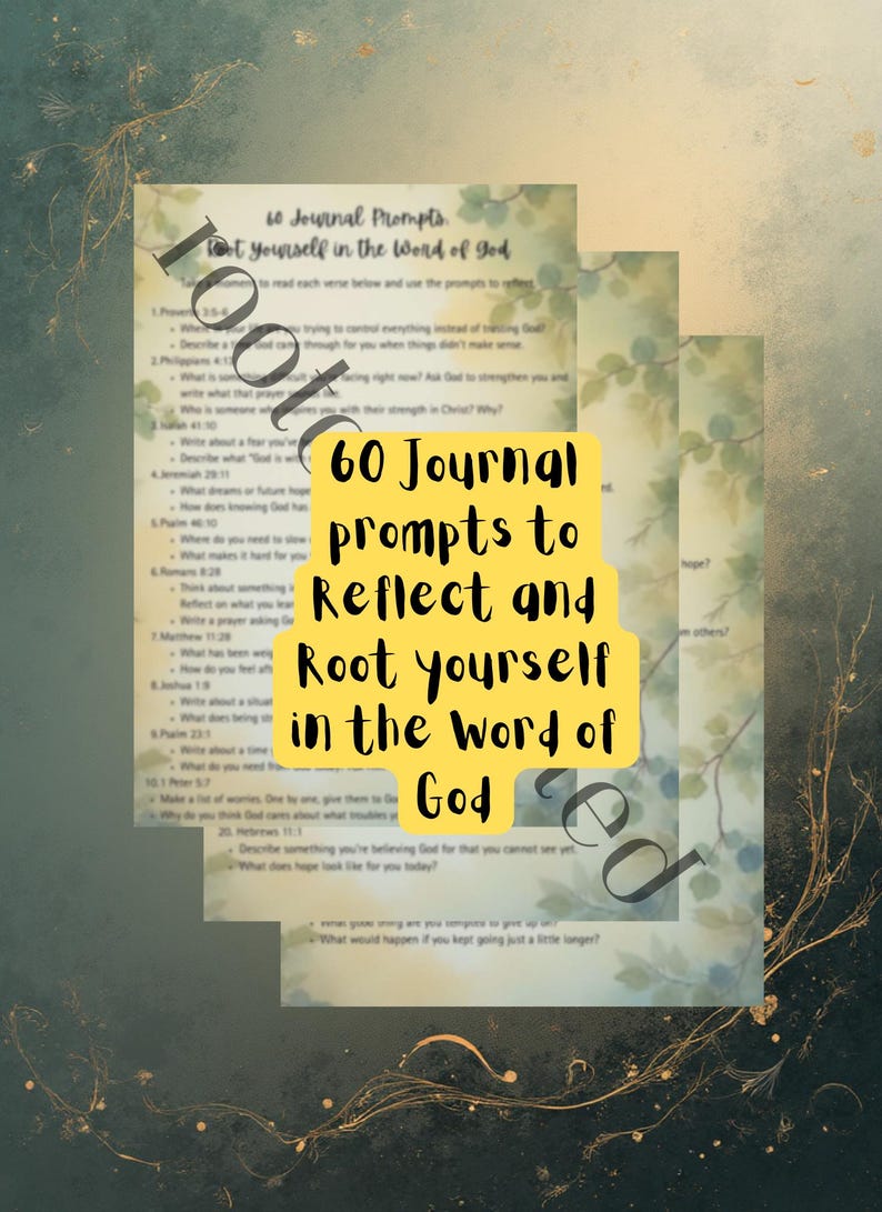 60 Christian Journal Prompts Printable | Faith-based Reflection and ...