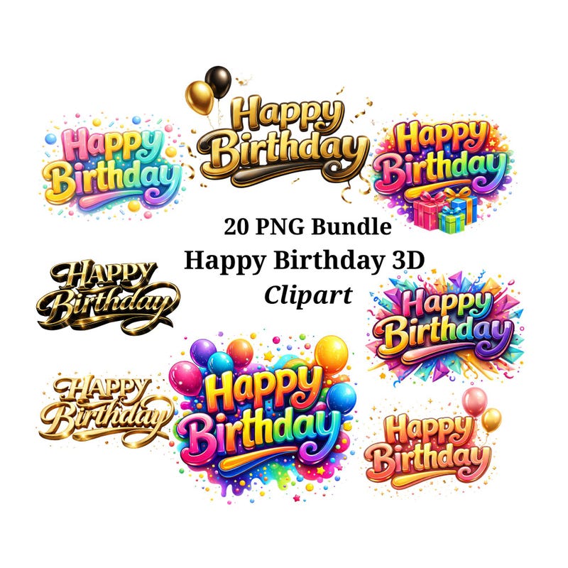 Luxury 3d Birthday Cards - Etsy