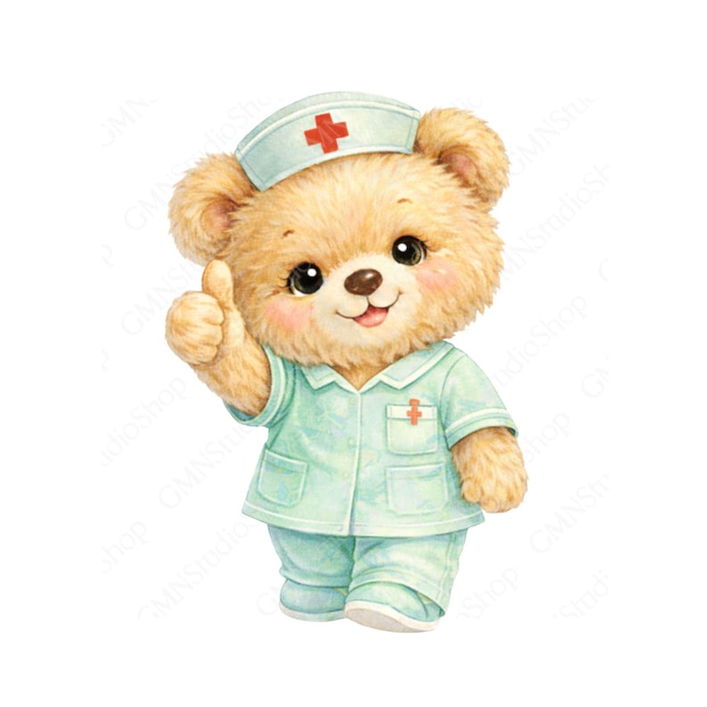 Nurse Teddy Bear Clipart Bundle, Cute Bear, Medical Appreciation ...
