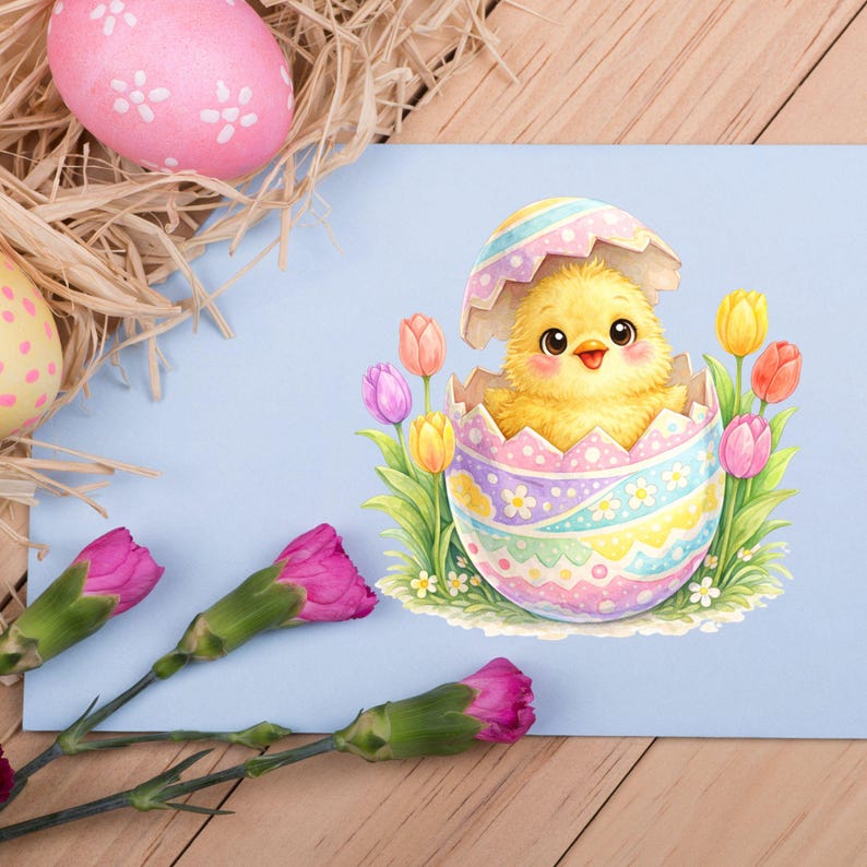 Watercolor Easter Animals Clipart Png-bunny, Chick, Lamb Nursery Art ...