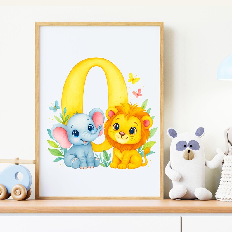 Safari Numbers Clipart PNG, Baby Jungle Animal Numbers 0-9 Watercolor ...