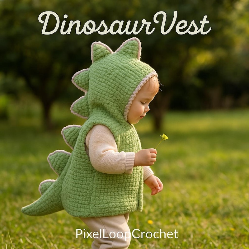 Vest Dino Pattern - Etsy