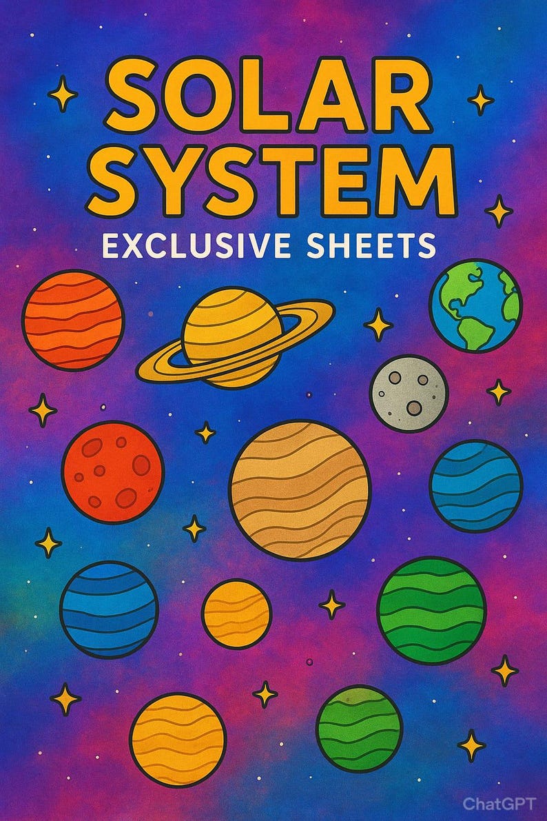Solar System Activity Sheets for Kids | 22+ Printable Pages |fun Learning Worksheets for ...