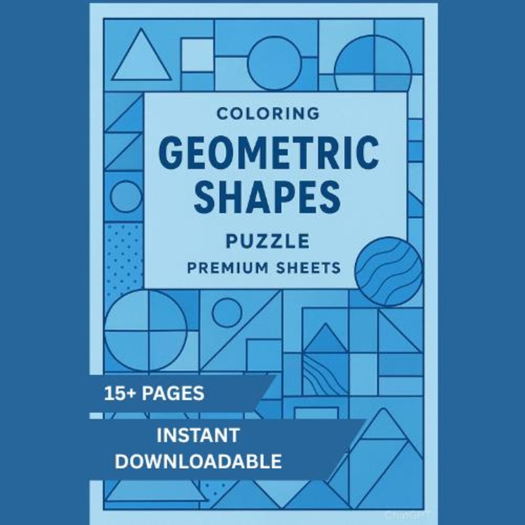 Geometry Shapes Puzzle Worksheets for Kids | 15+ Pages | Creative ...