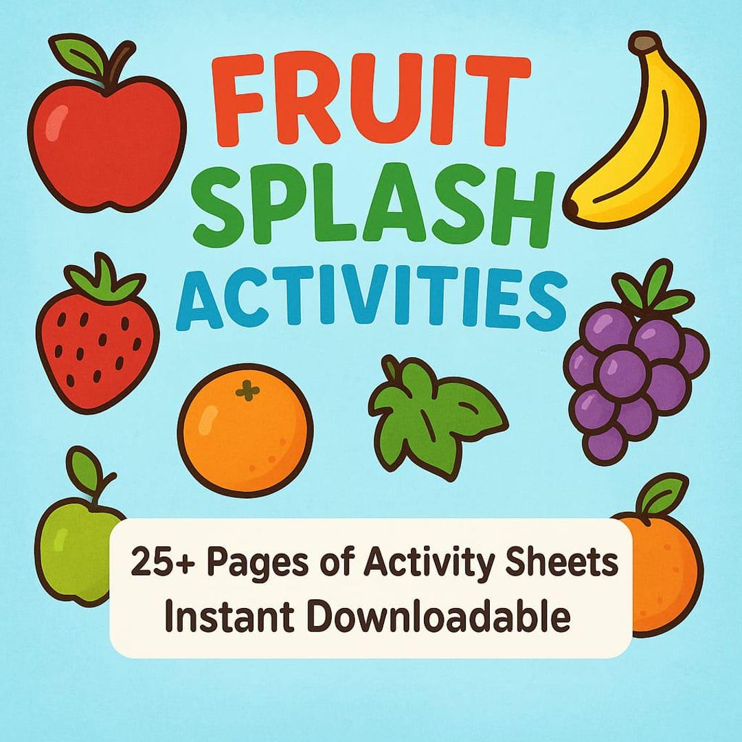 Fruit Splash Activities | 25+ Pages Kids Coloring & Activity Sheets ...