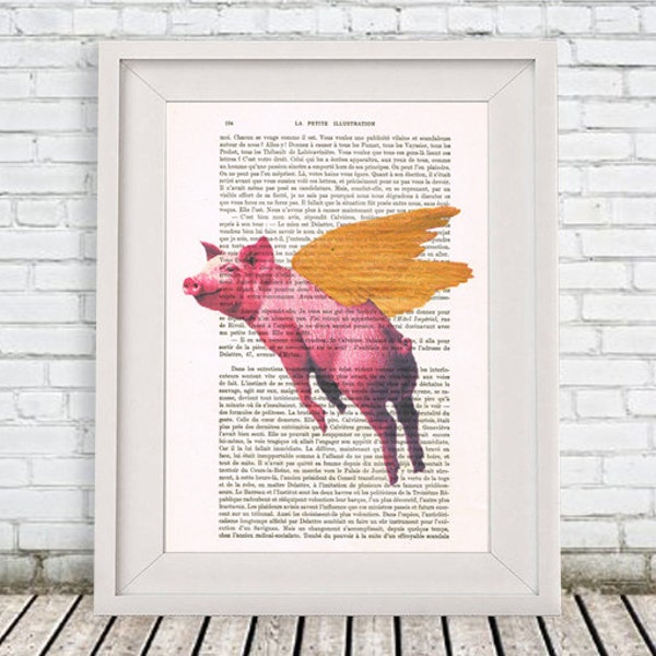 Flying Pig Print - Etsy