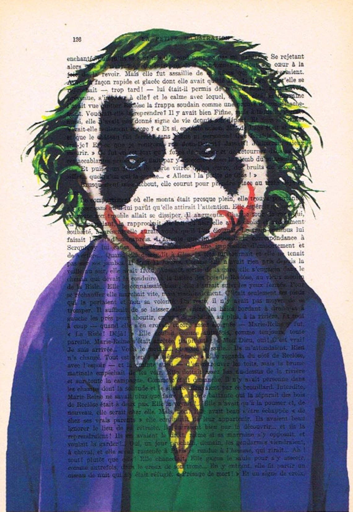 The Joker Panda: Print Art Poster Illustration Acrylic - Etsy