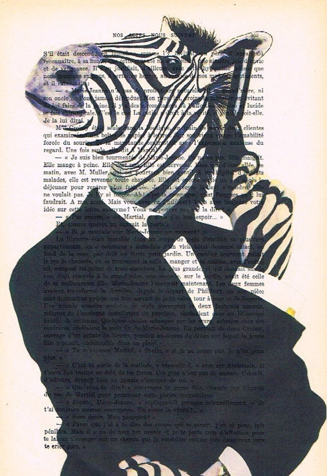 James Bond Zebra: Print Poster Illustration Acrylic Painting Animal ...