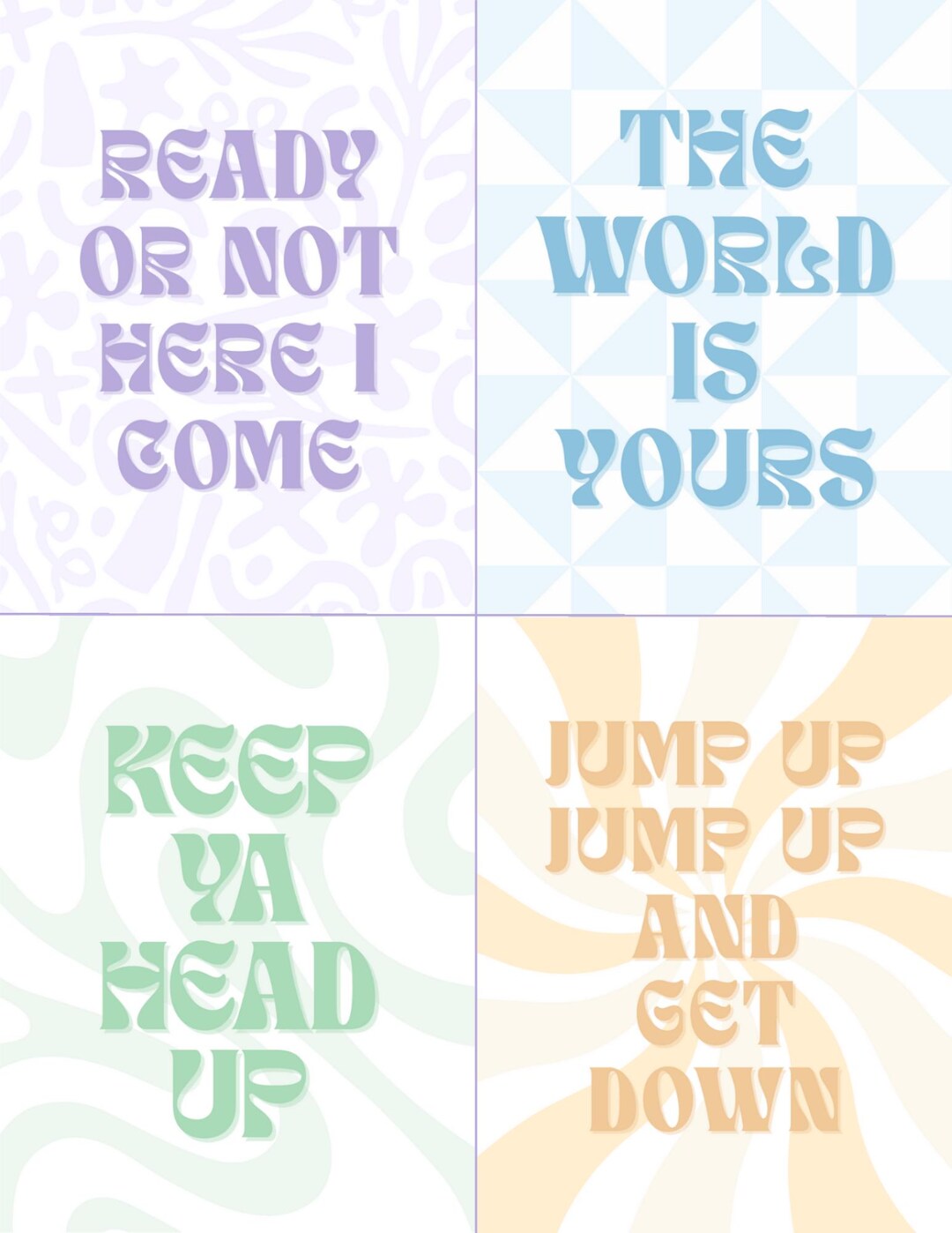 90s Hip Hop Inspired Posters - Set of 4 - Etsy