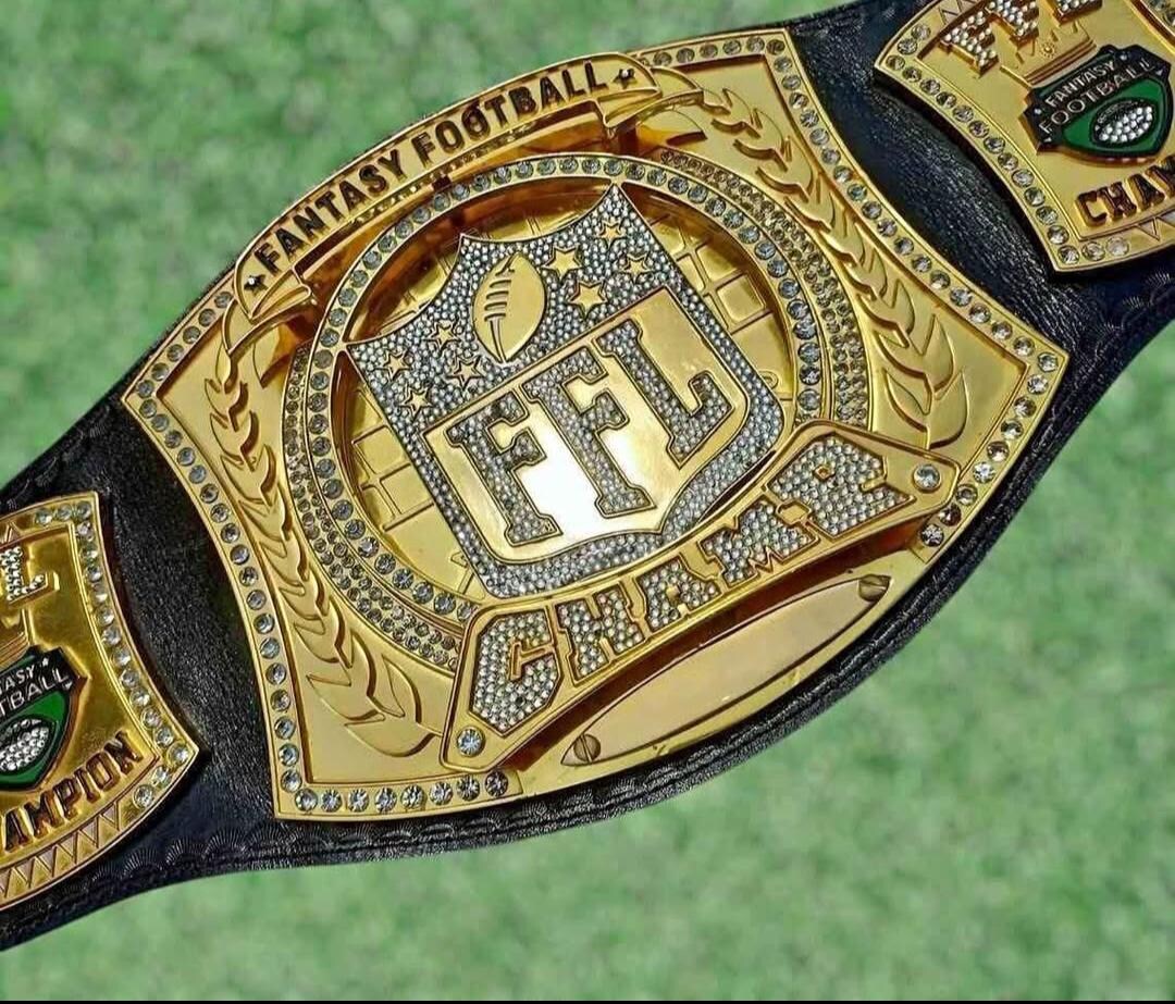 FFL Champion Spinner Belt | Custom Fantasy Football Trophy | Wrestling ...
