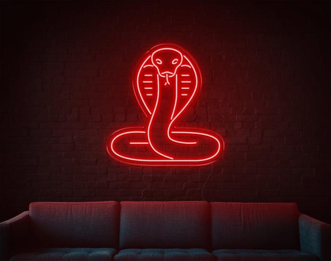 Schlange Neon Led Zeichen WALL Decor, Handmade HOME, BAR, Studio ...