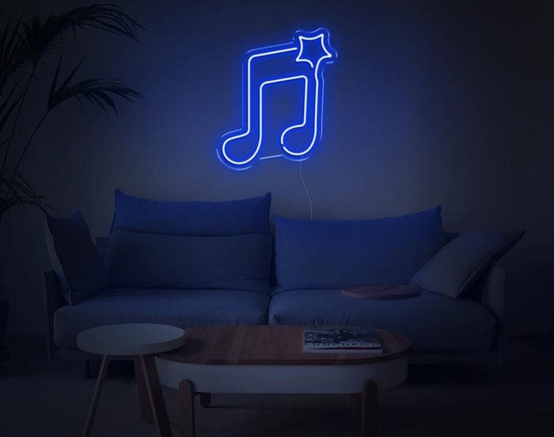 Note Neon Led Sign WALL Decor, Handmade Home,bar,studio Wall Decor - Etsy