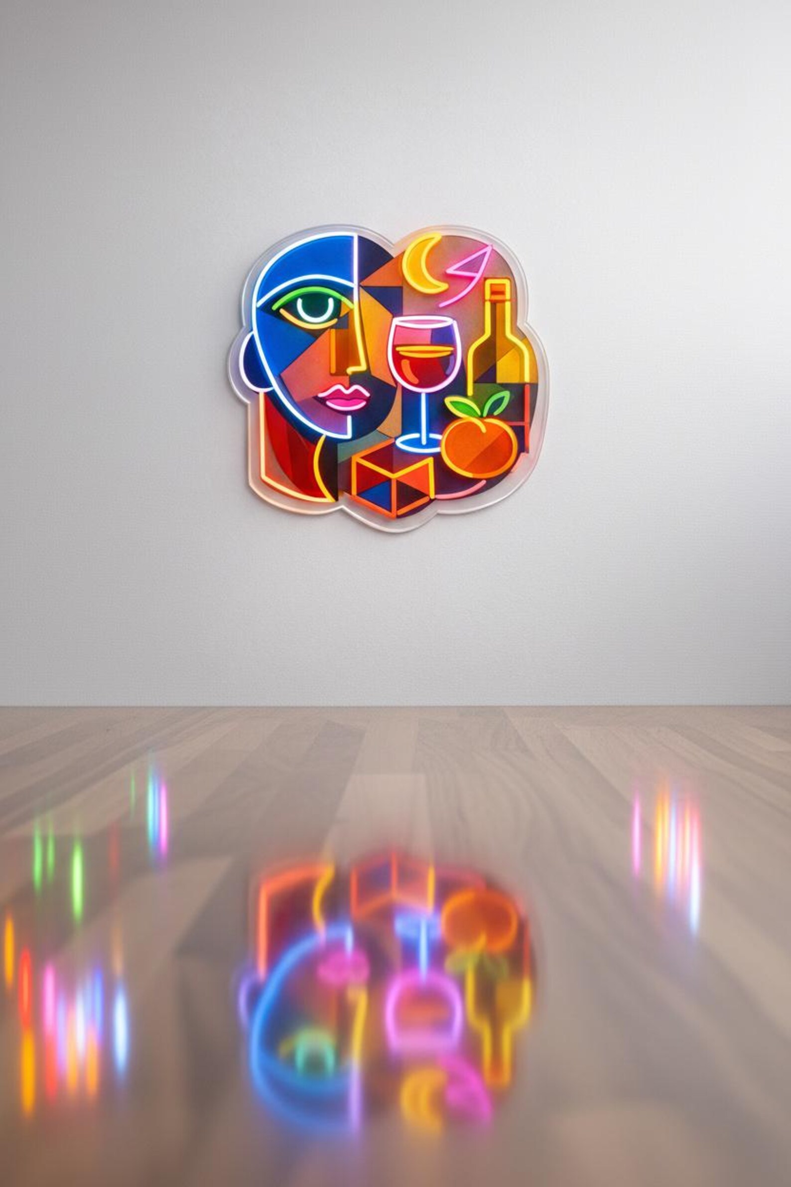 Cubist Neon Sign, Picasso-inspired LED Plexiglass Wall Art - Etsy