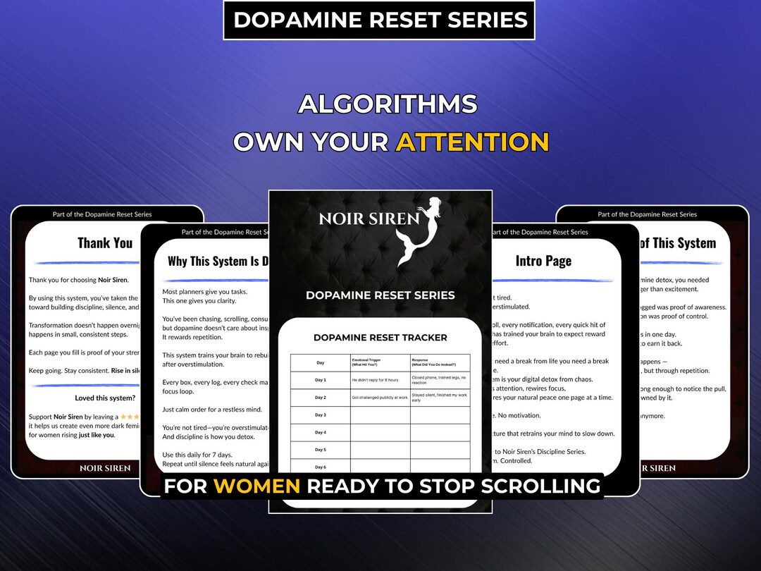 Dopamine Detoxing PDF Tracker | Scrolling Detox Printable | Dopamine ...