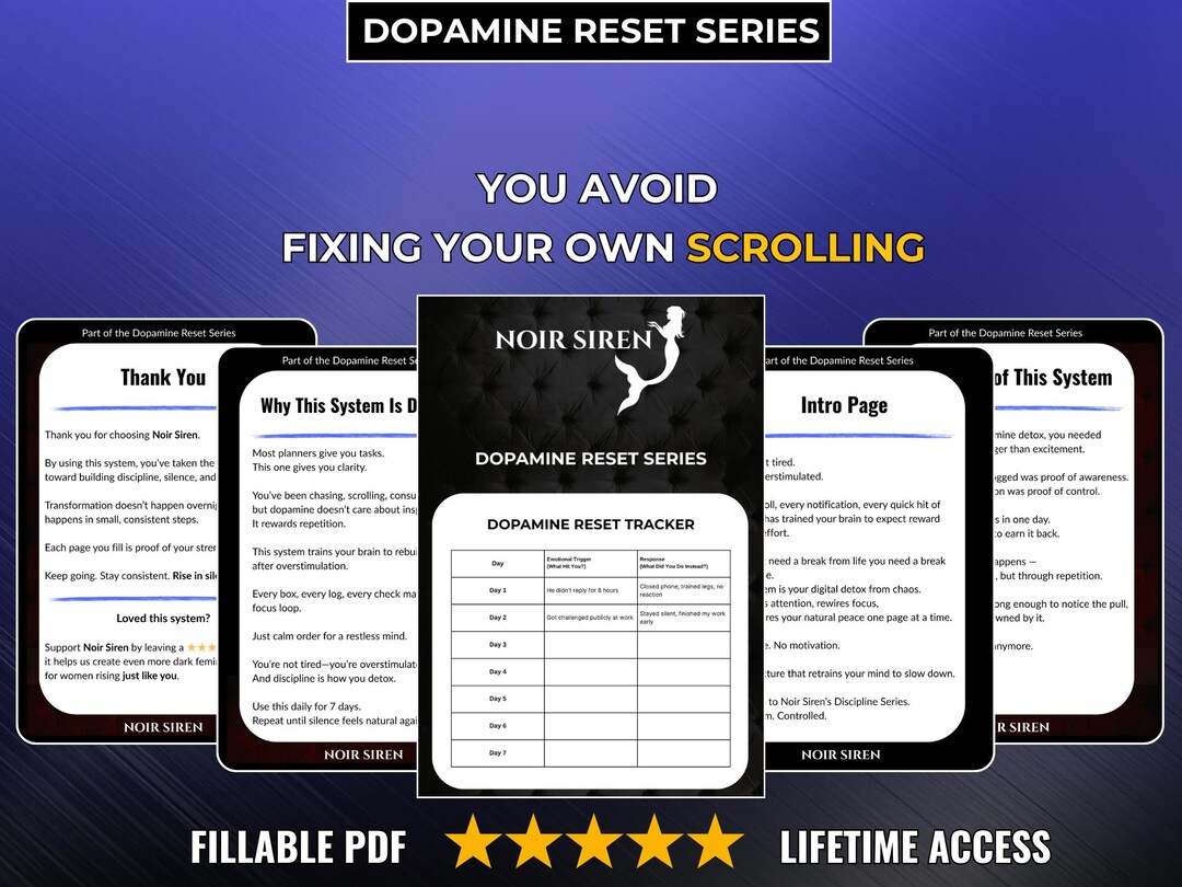 Dopamine Planner for Women - You Scroll Through Fake Lives to Avoid ...